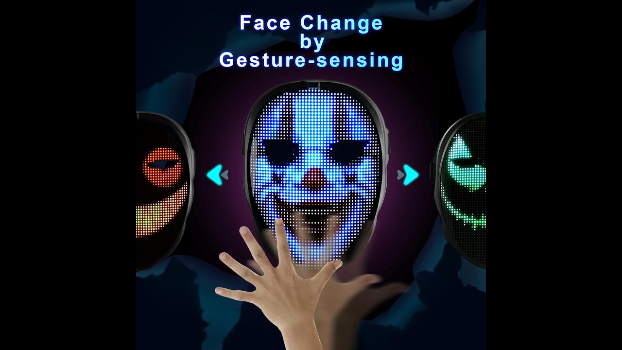 Face Transforming LED Mask with App Controlled Programmable LED ...