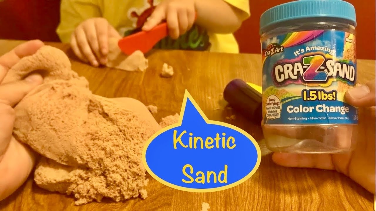 Squishy Plays with Cra-Z-Sand Kinetic Sand - YouTube