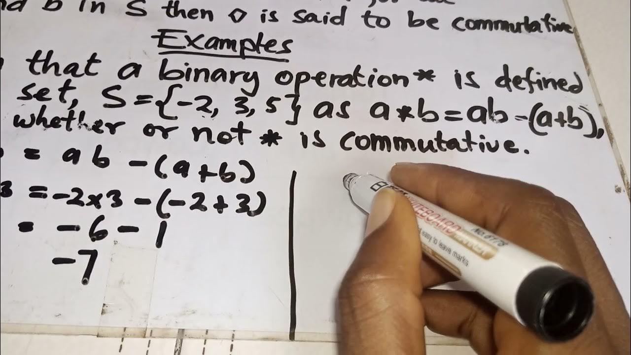 Commutative property of Binary Operations - YouTube