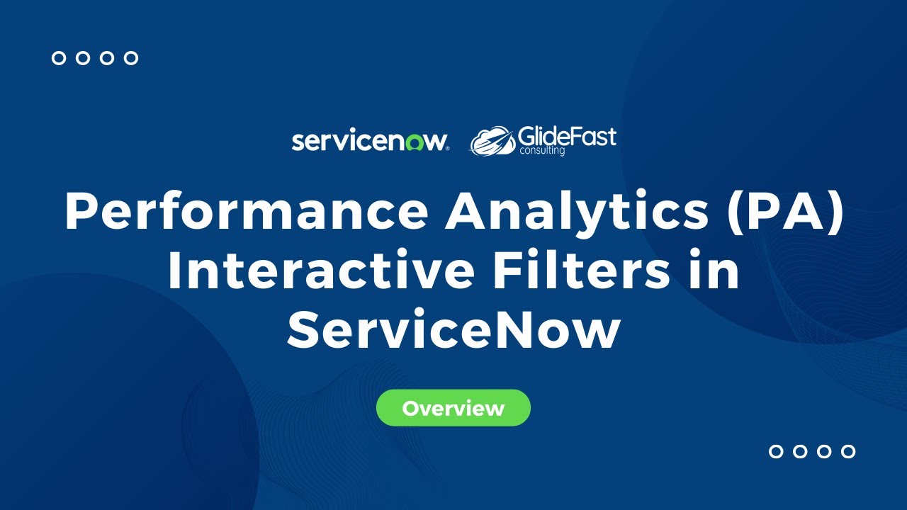 ServiceNow Performance Analytics PA Interactive Filters Demo Share ServiceNow Performance Analytics PA Interactive Filters Demo Share
