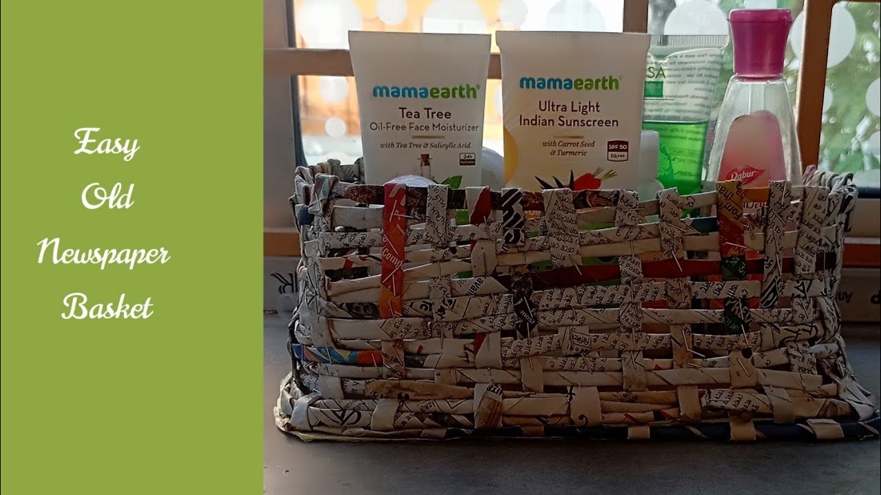 Waste Newspaper Craft|Easy Newspaper craft/basket|পুরোনো কাগজ দিয়ে ...