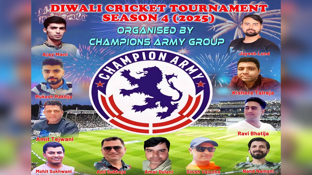 DIWALI CRICKET TOURNAMENT Season 4 | Organised By CHAMPIONS ARMY GROUP ...