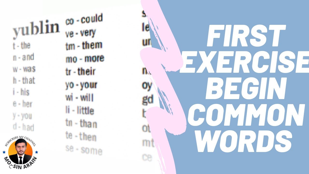 First Exercise Begin Common Words learn shorthand writing - YouTube