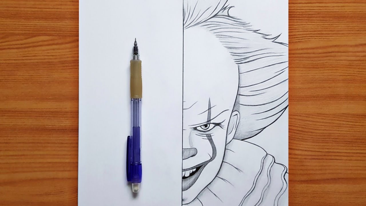 How to Draw Pennywise | Pennywise step_by_step | Easy Sketch Tutorial ...