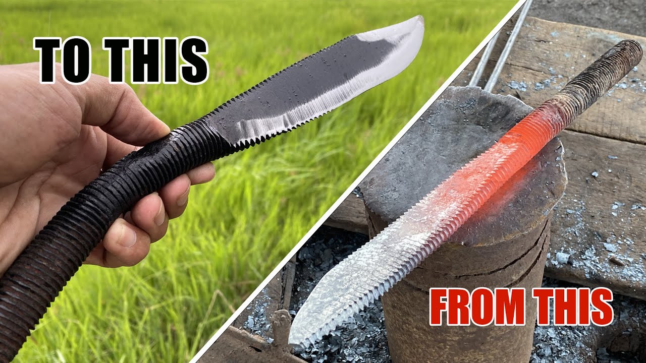 This Blacksmith Created An Incredibly Sharp And Beautiful Knife From A ...