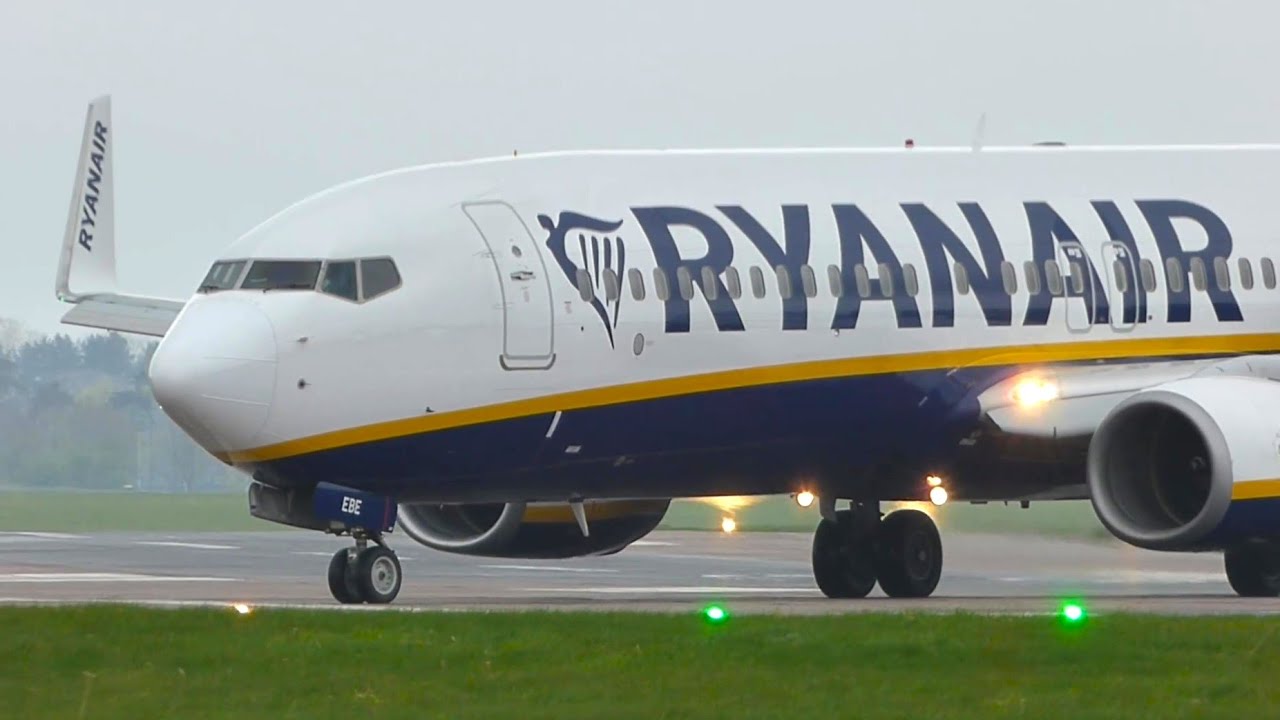 Ryanair B737-800 Inaugural Take-Off from Norwich Airport - YouTube