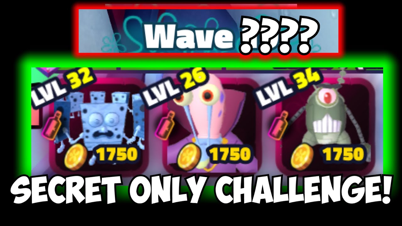 All Secret Units Vs Infinite Mode in Spongebob Tower Defense! (All ...