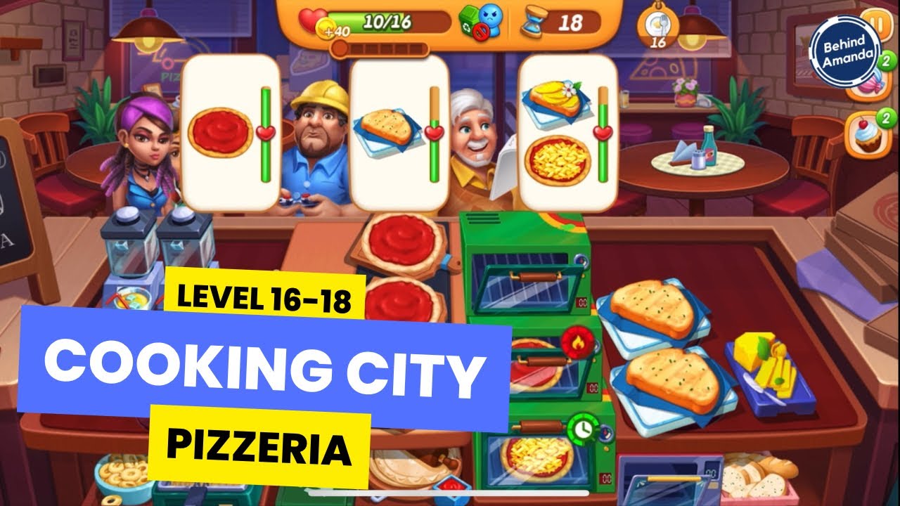 COOKING CITY - PIZZERIA - LEVEL 16-18 WALKTHROUGH INDONESIA - YouTube