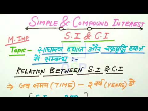 Simple and compound interest | SI & CI | साधारण और चक्रवृद्धि ब्याज ...
