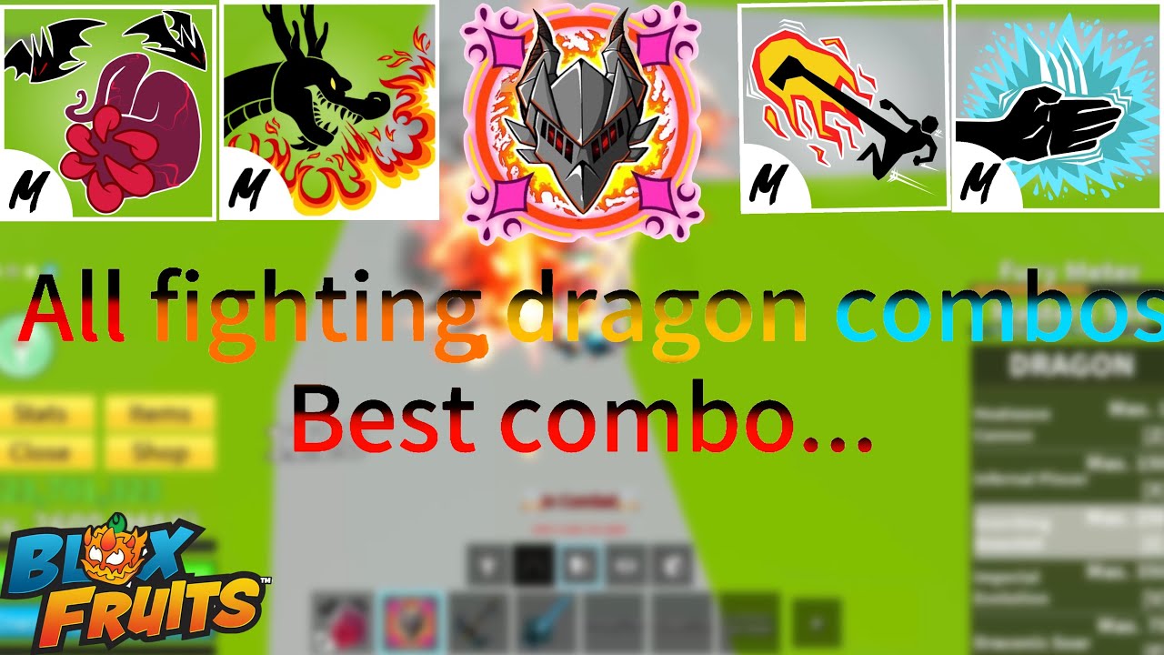 all fighting dragon combo...【blox fruits】 - YouTube