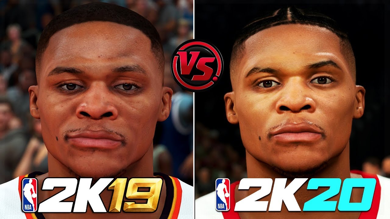 NBA 2K20 vs NBA 2K19 Face/Graphics Comparison | ALL NEW FACESCANS ...