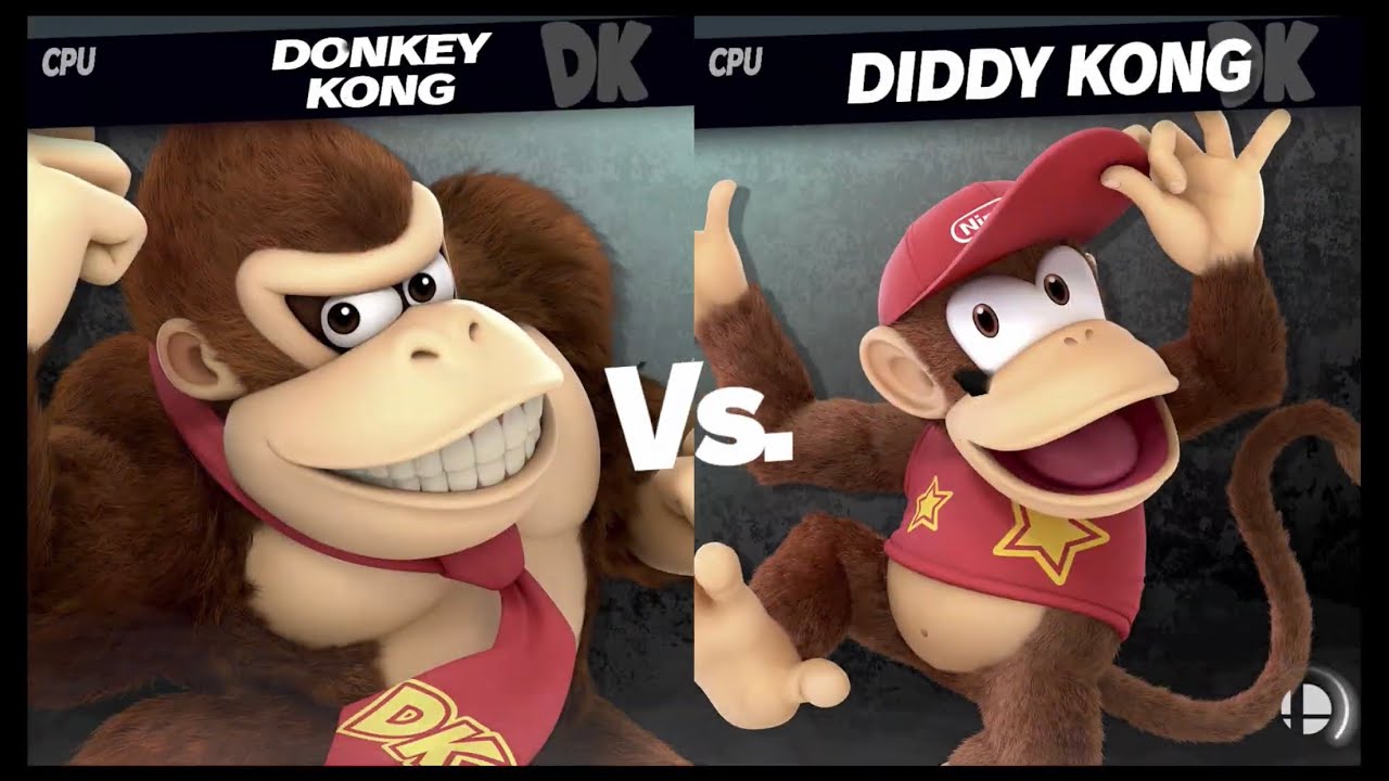 Super Smash Bros. Ultimate - Donkey Kong VS Diddy Kong - YouTube