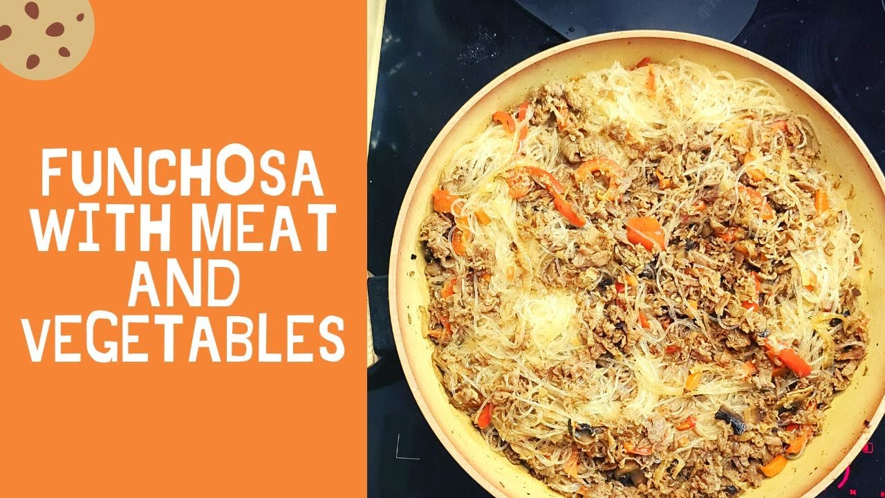 Funchosa with meat and vegetables - YouTube