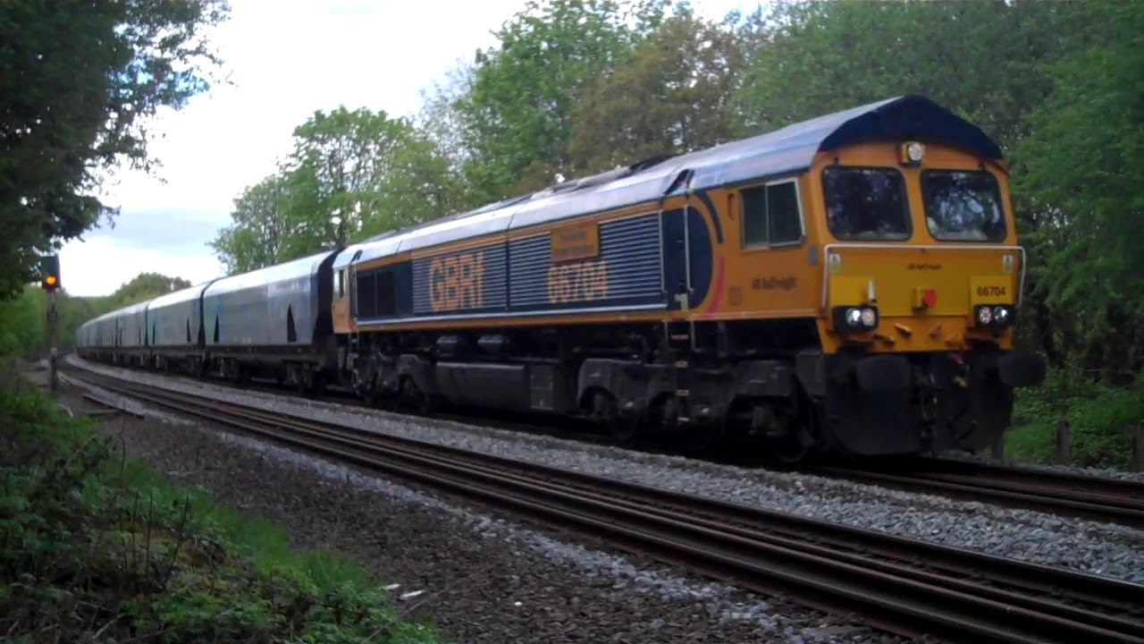 GBRF class 66 66704 'Colchester power signal box' on Drax duties - YouTube