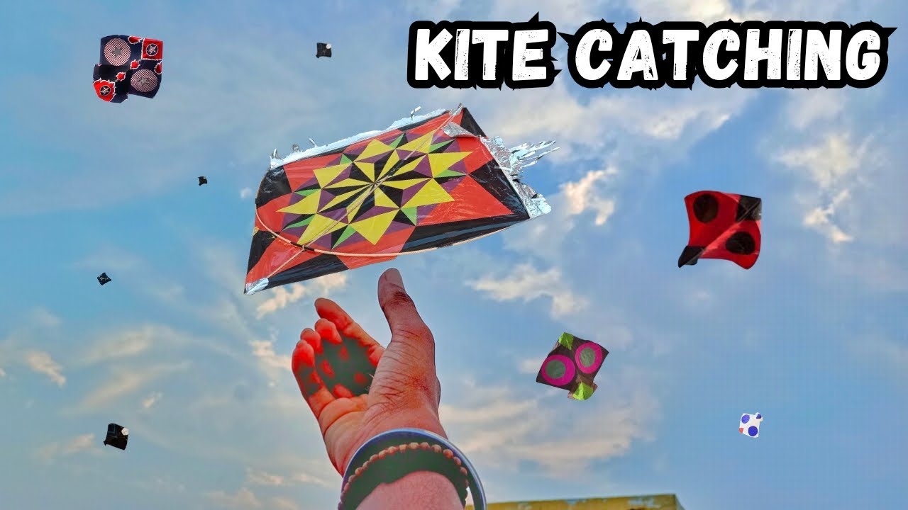 Kite Catching with new tricks | new trick to kite catch | kite catching ...