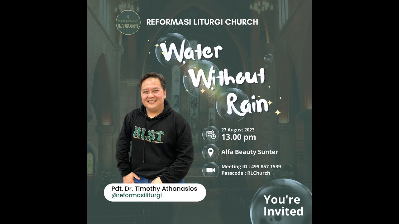 RLC Sunday Service - 27 August 2023 - Water Without Rain - YouTube
