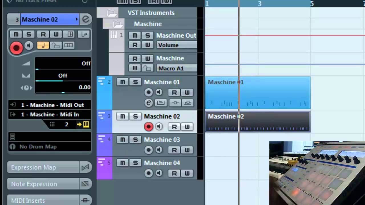 Maschine recording midi into Cubase 6 - Sequencing - YouTube