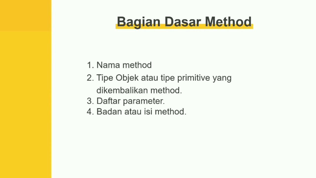 Belajar Java Class Object Method And Constructor Youtube