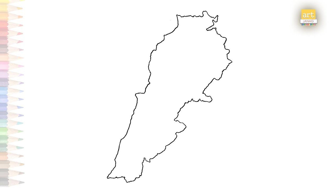 Map outline of Lebanon drawing easy | Outline sketches | How to draw ...