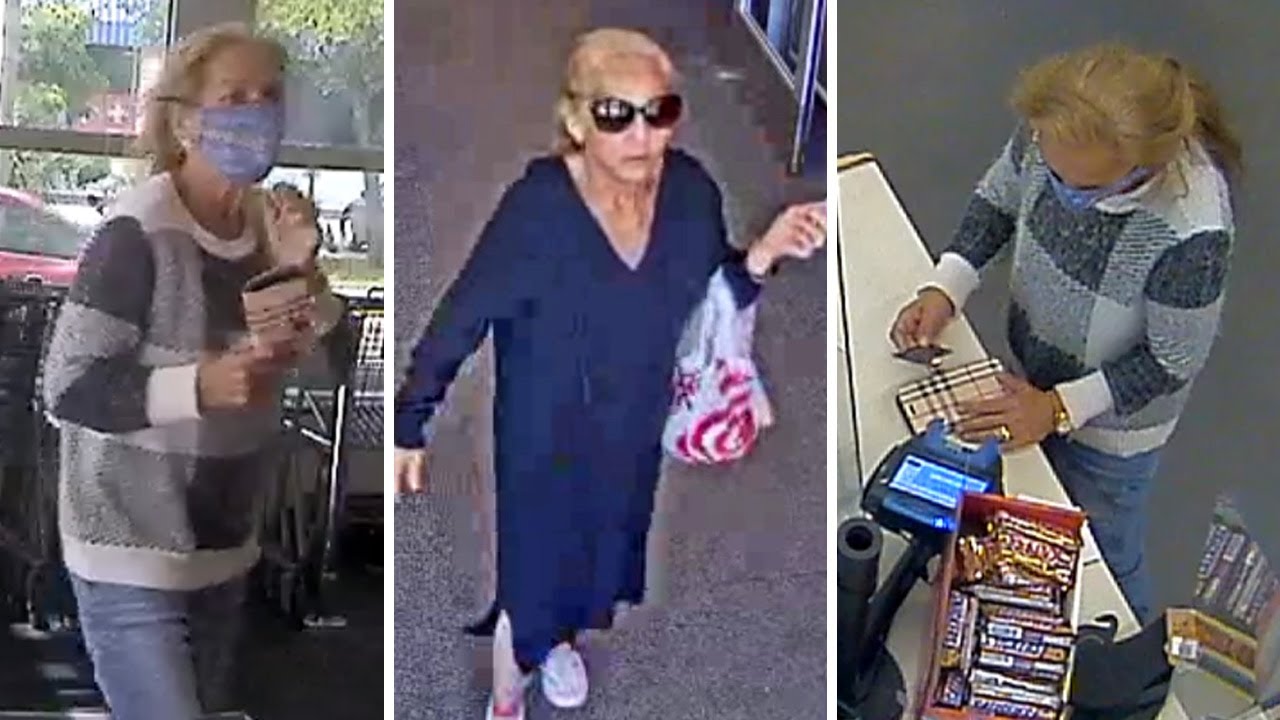 Woman pickpocketing elderly men around Pinellas, deputies say - YouTube