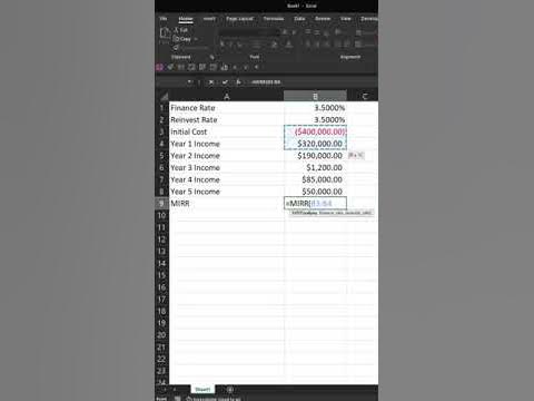 MIRR Function #Shorts Microsoft Excel Tutorial - YouTube