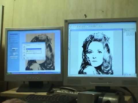 1W Laser Diode Engraving Photo Using Corel, PhotoVcarve, CNC Router ...