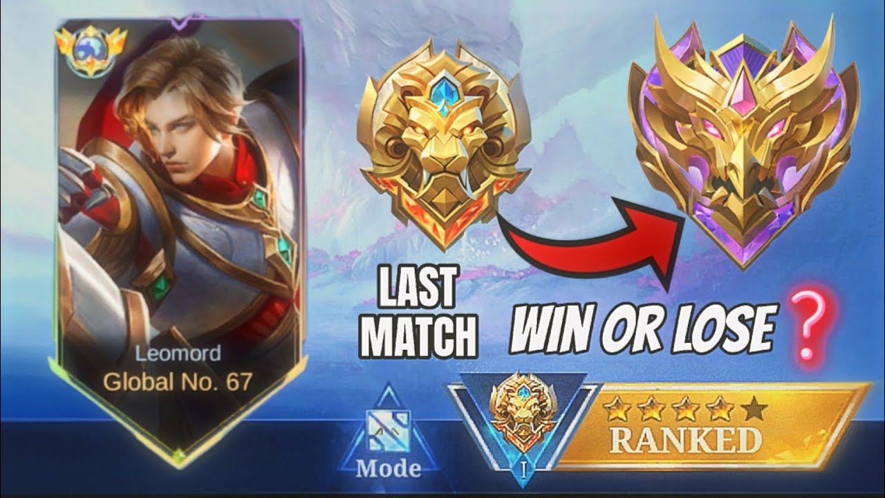 LAST MATCH BEFORE MYTHIC | VICTORY OR DEFEAT ? ~Destroyer |MLBB - YouTube