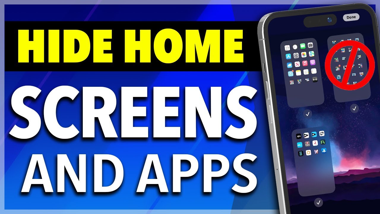 How To Hide Apps and Home Screen Pages on iPhone - YouTube