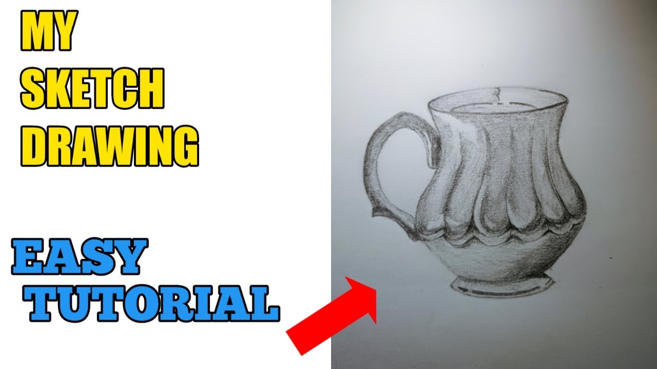how to draw a cup still life drawing and shading with pencil | easy ...