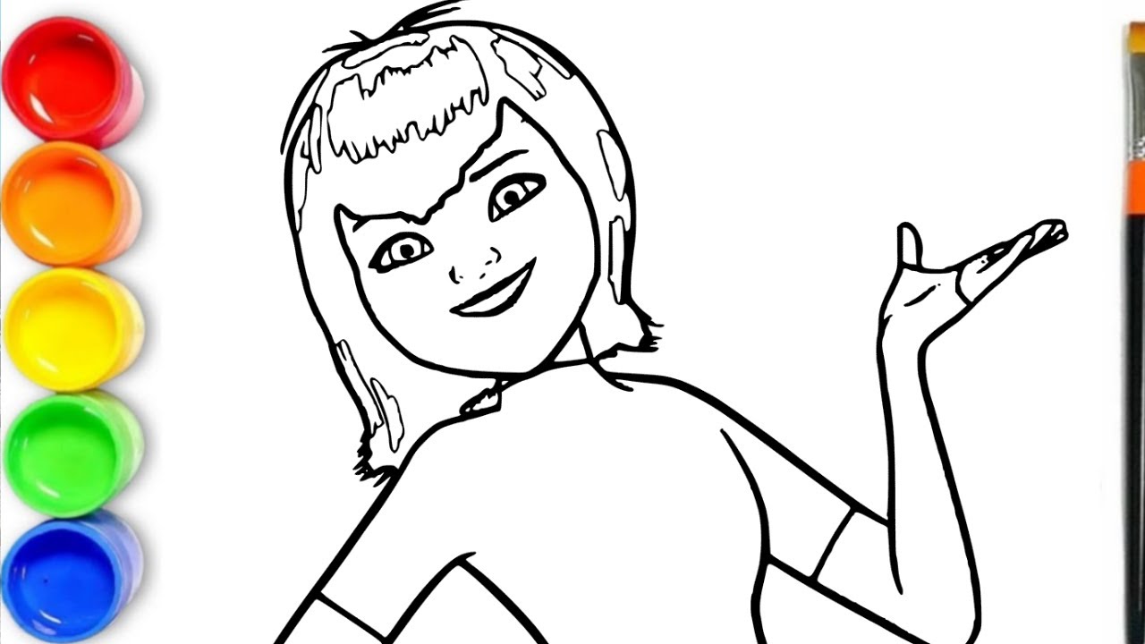How to Draw Mavis Hotel Transylvania Vampire Girl - YouTube