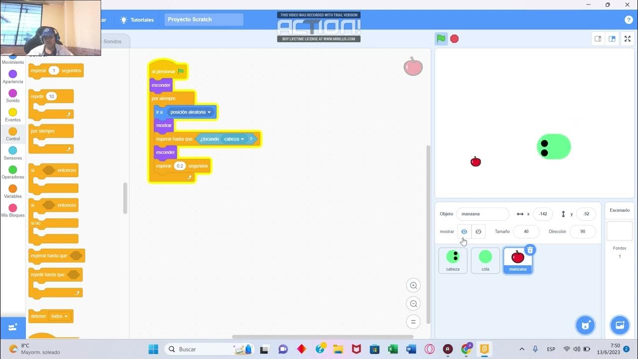 juego de la serpiente en scratch - YouTube