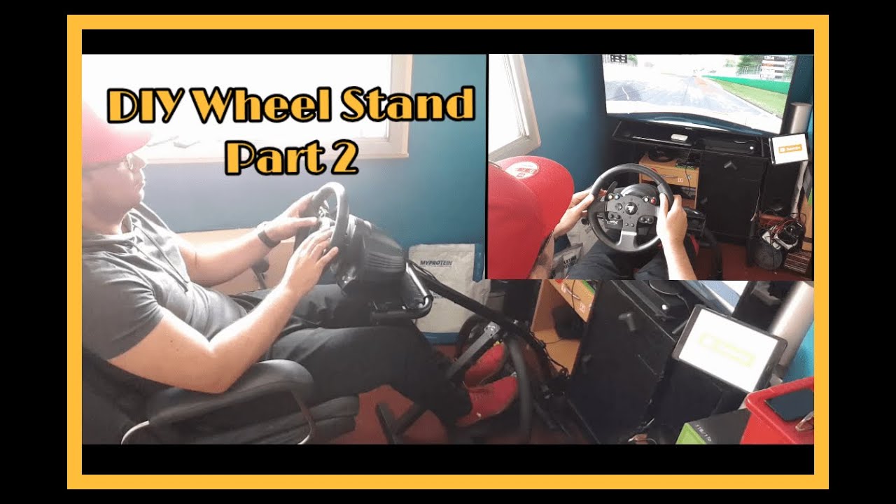 DIY Home Made wheel stand (Part 2) Thrustmaster TMX - YouTube