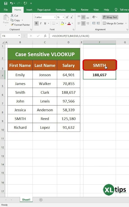 Case-Sensitive VLOOKUP in Excel: Step-by-Step Guide and Examples - YouTube