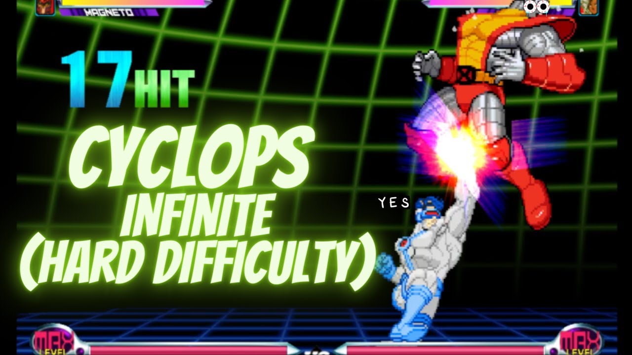 MvC2 - Cyclops Infinite (Hard Mode) - YouTube