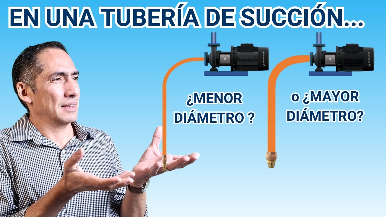 🤯La TUBERÍA DE SUCCIÓN DE UNA BOMBA de AGUA se CALCULA asÍ...NPSH Fácil ...