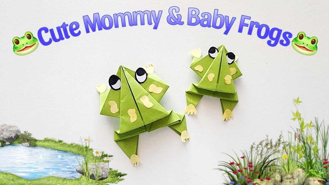 DIY easy origami jumping frog craft within 2 mins | How to make paper ...