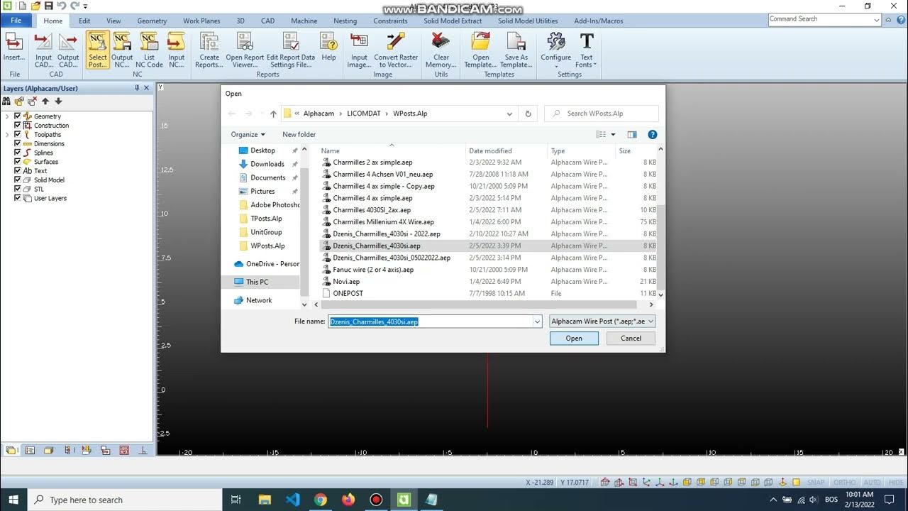 Alphacam Post Processor EDM Wire Charmilles, Mitsubishi, Agie, Fanuc - YouTube