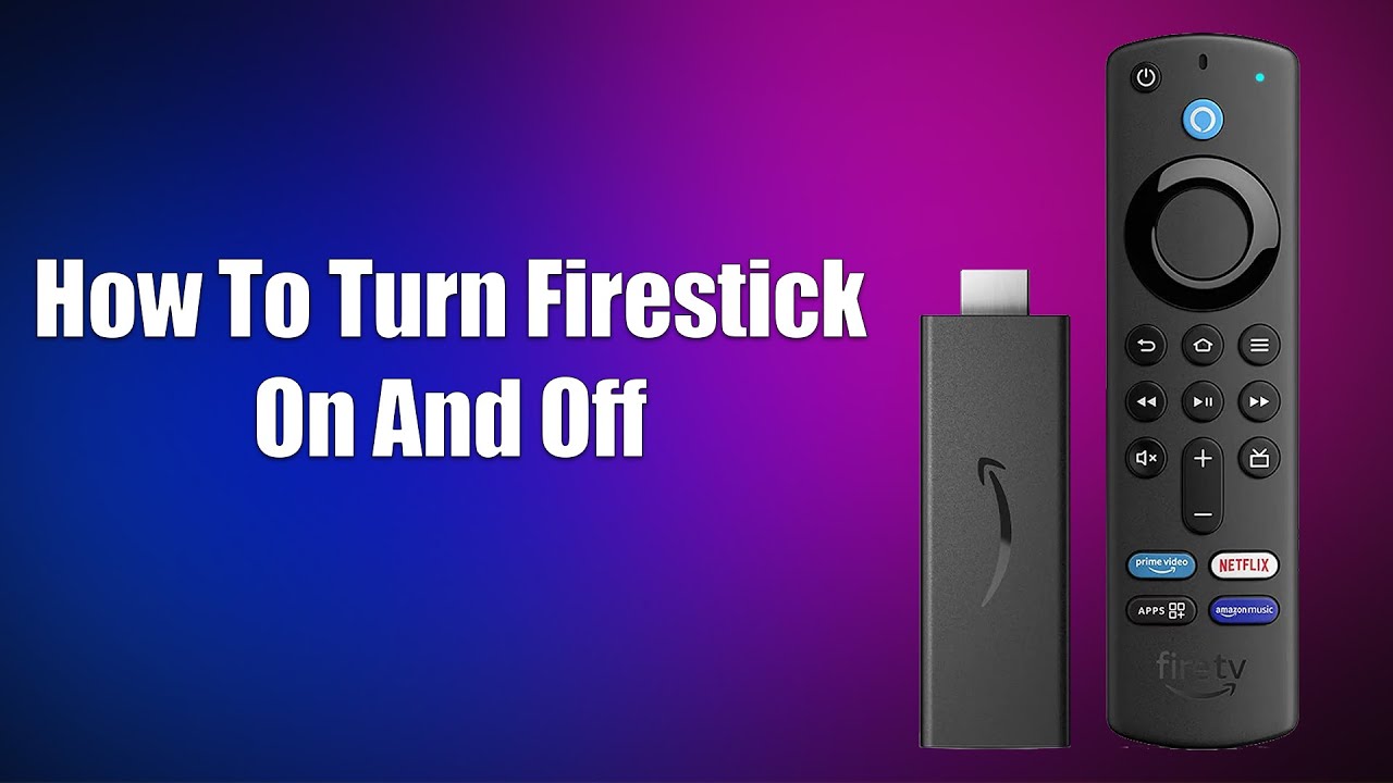 How To Turn Firestick On And Off - YouTube