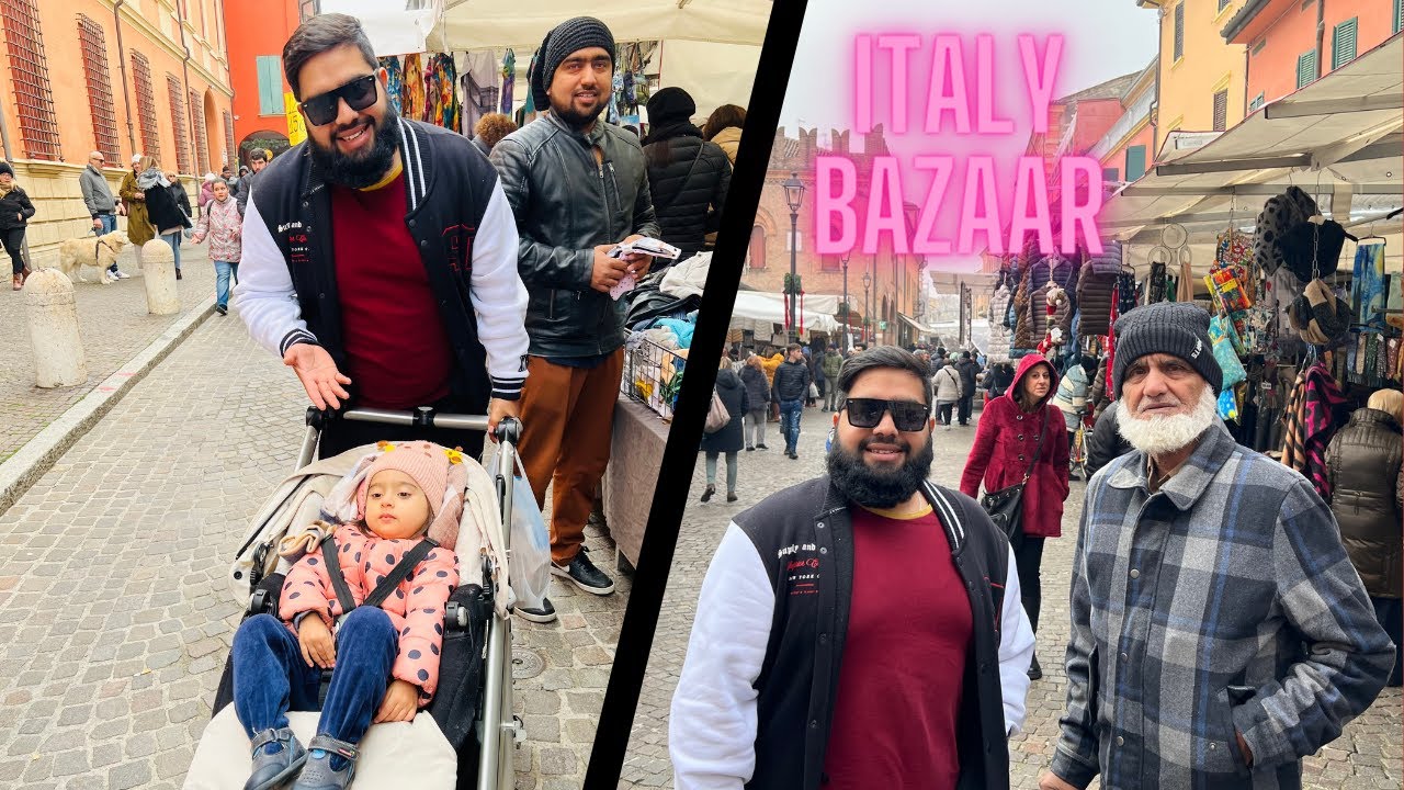 | VISIT TO ITALIAN BAZAAR | NADIR OFFICIAL VLOGS | italy sunday market ...