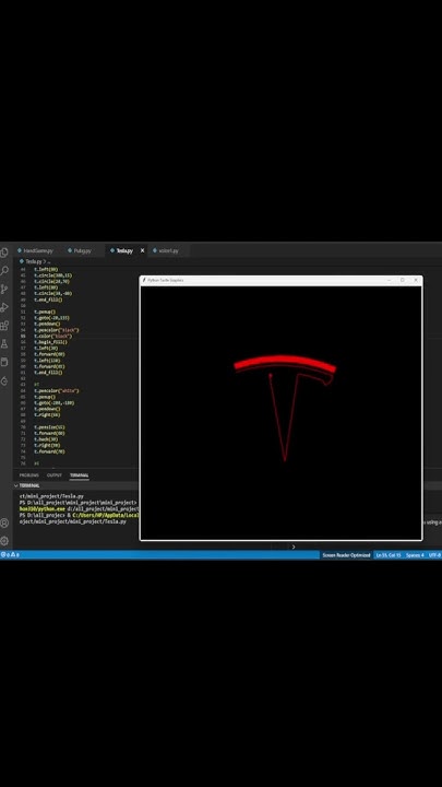 Tesla Logo Python Ecode5762 Youtube
