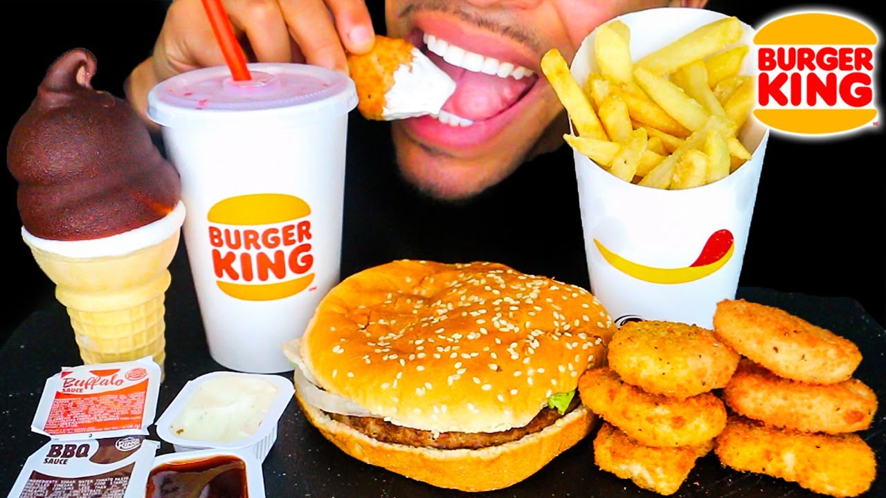 Asmr Burger King Chicken Nuggets Chocolate Dipped Ice Cream Cone