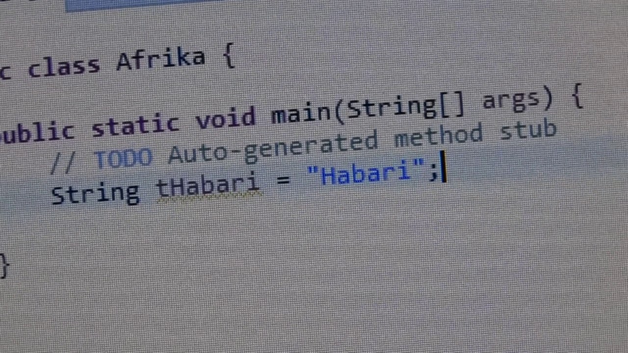 Utangulizi Java Programming Swahili East Africa Step By Step Hatua Kwa Hatua Youtube