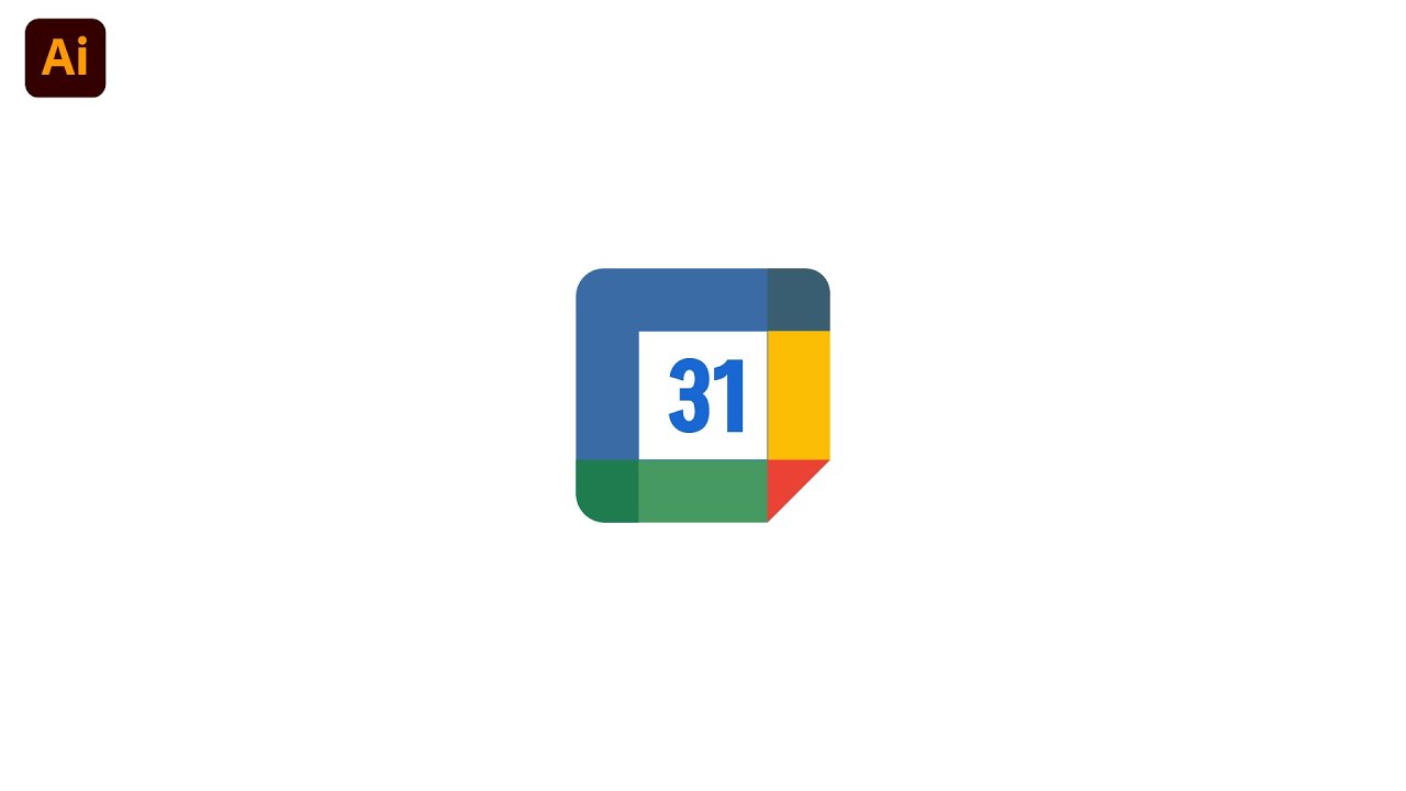 Design the GOOGLE CALENDAR Logo Illustrator Tutorial within two minutes ...