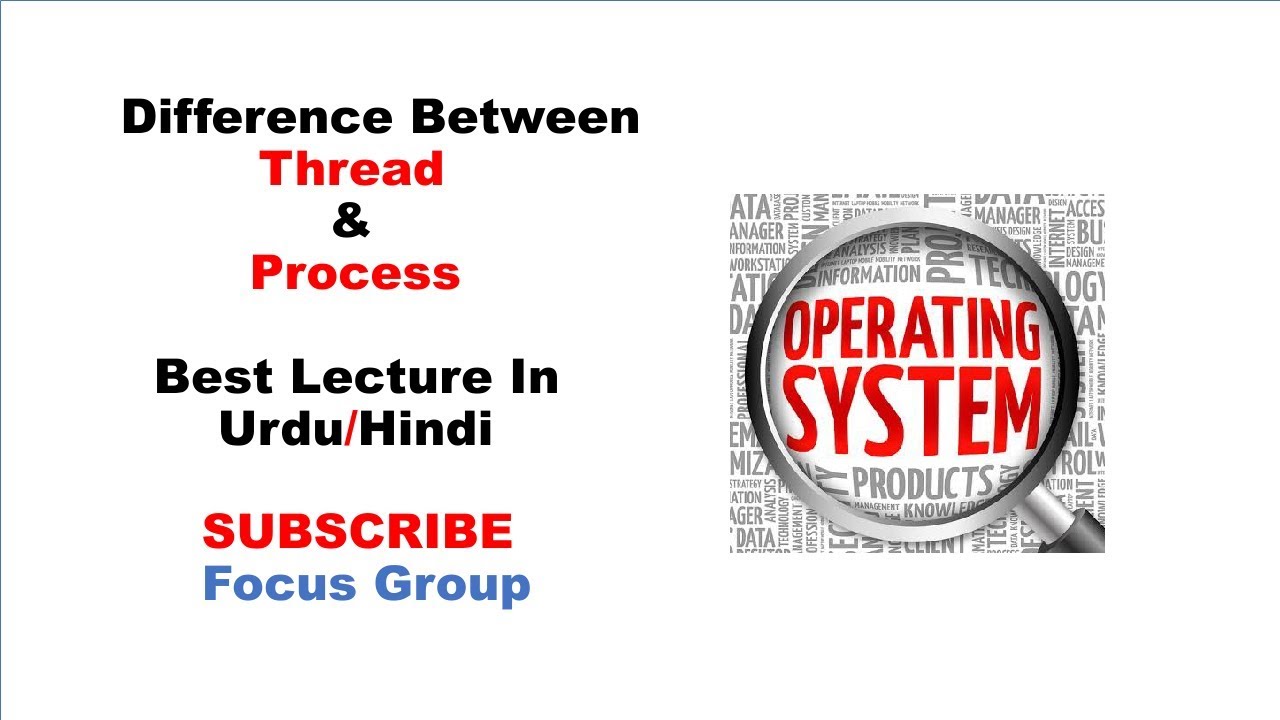 #5 Difference Between Process & Thread | Operating System | Lecture 3 in Urdu/Hindi - YouTube