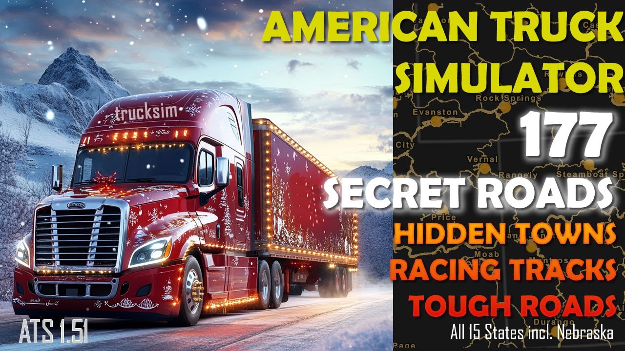 All Hidden Roads in ATS, 177 Secret Roads, Towns, Race and Testing ...