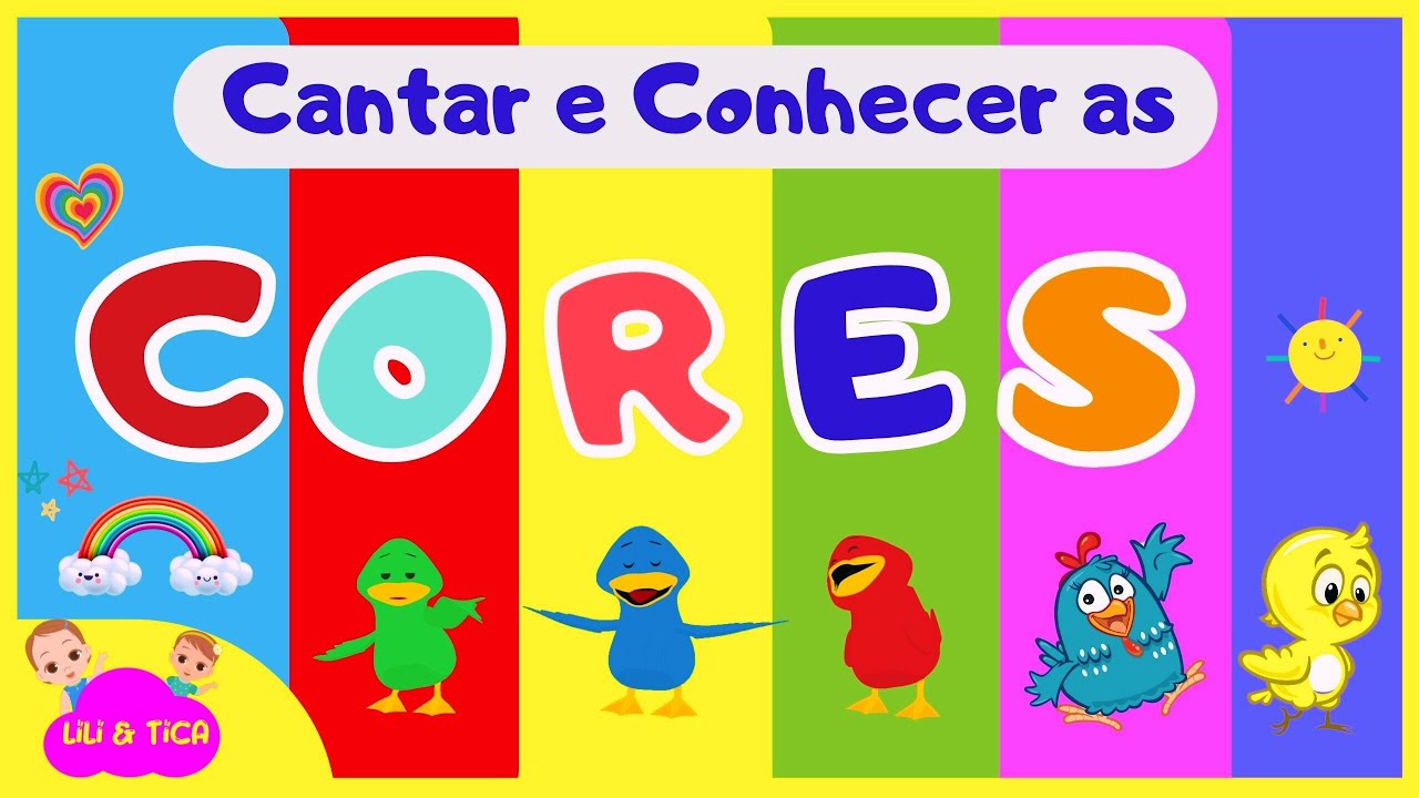 Vamos Cantar e aprender as CORES 🎵🧡💙💜música infantil💛Conhecendo as ...