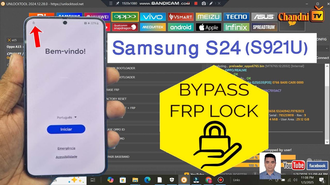Samsung Galaxy S24 SM S921U Frp Bypass Unlock tool - YouTube