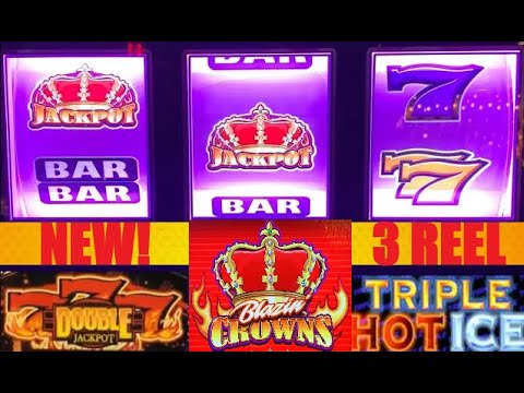 NICE WINS! NEW! BLAZIN CROWNS + DOUBLE JACKPOT 777 + TRIPLE HOT ICE ...