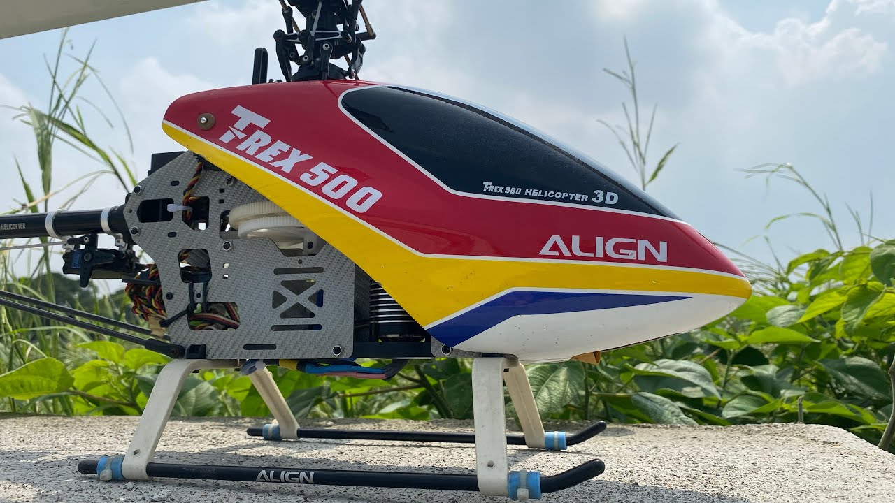 Align T-Rex 500 Take Off & Hover - YouTube