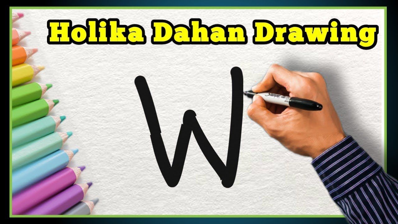 Holi Fire Pooja Drawing | Holika Dahan Drawing | Holi Drawing Easy ...